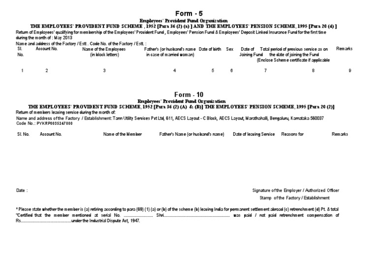 FORM 5 & 10. New Format | PDF | Factor Income Distribution | Business