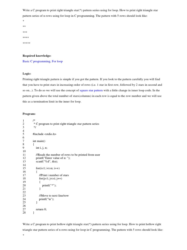 C Star Pdf Computer Science Computer Programming