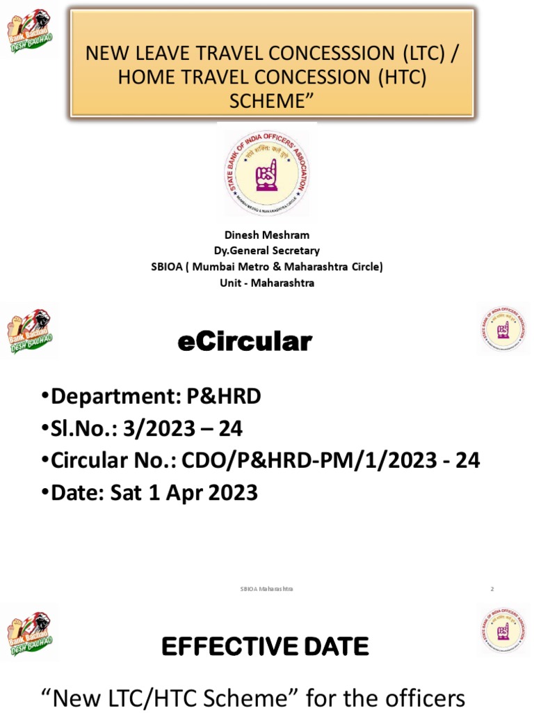 New Leave Travel Concesssion (LTC) / Home Travel Concession (HTC ...