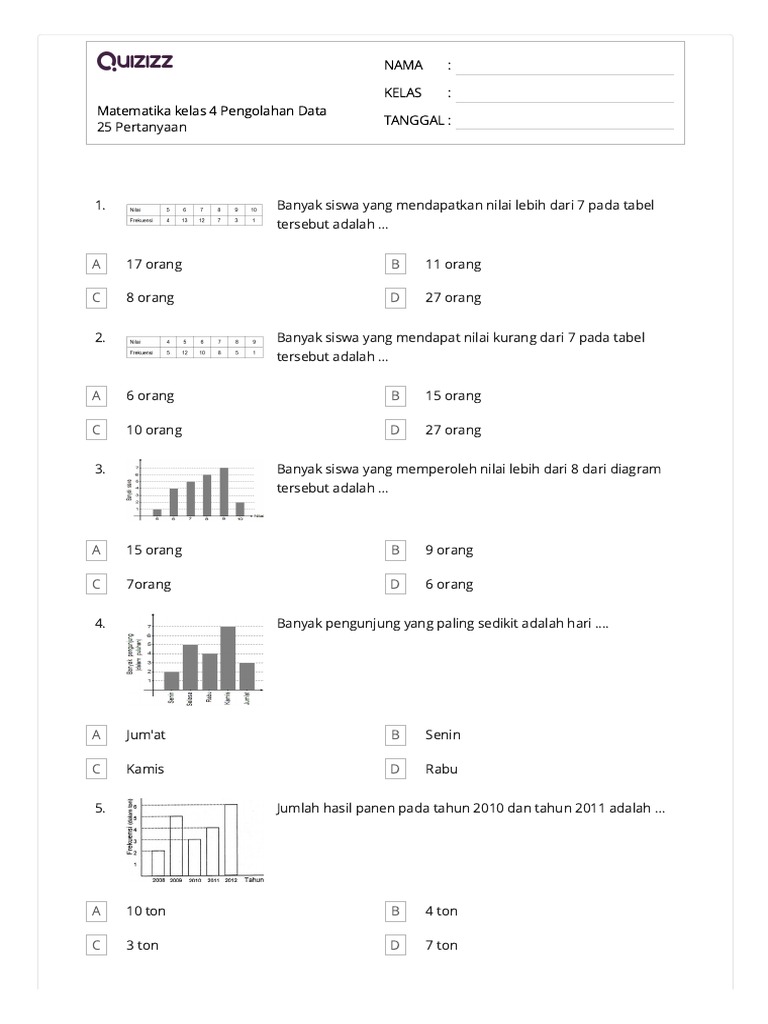 Matematika Kelas 4 Pengolahan Data | PDF