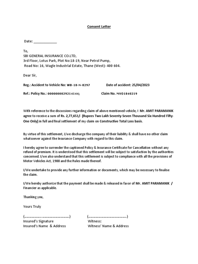 Consent Letter | PDF