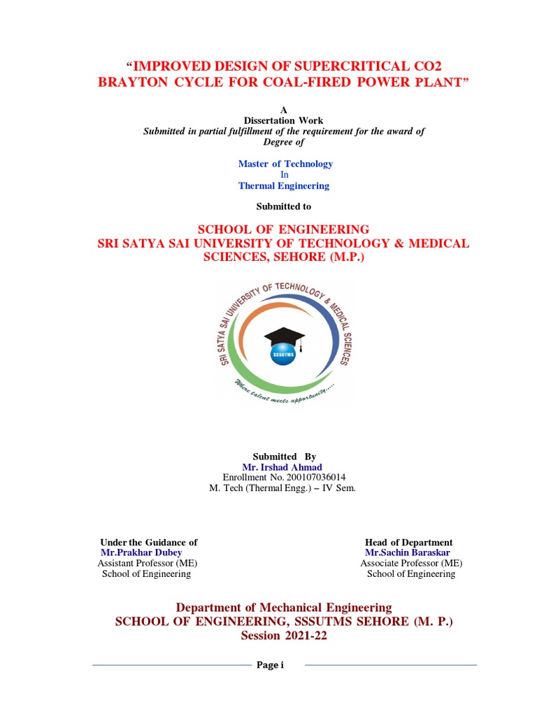 Improved Design For Supercritical Co2 Brayton Cycle Powered Coal-Fired ...