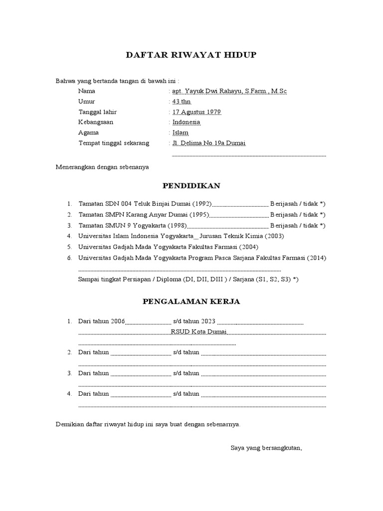 3 CV, Ba Yayuk | PDF