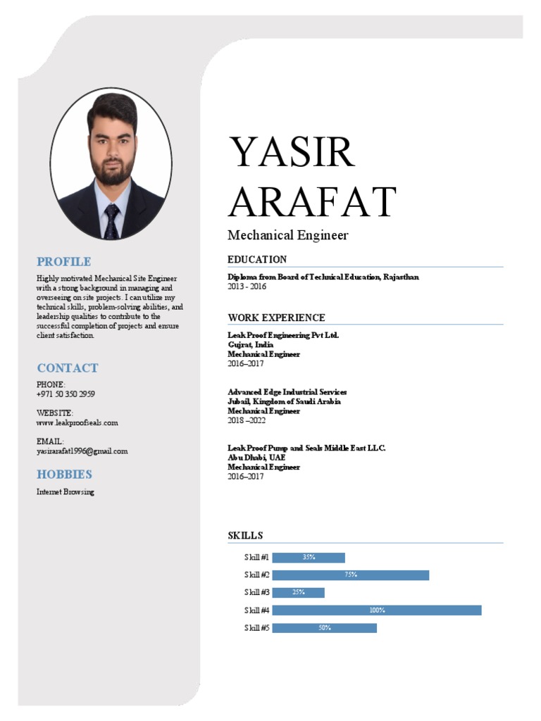 Yasir Arafat Resume | PDF