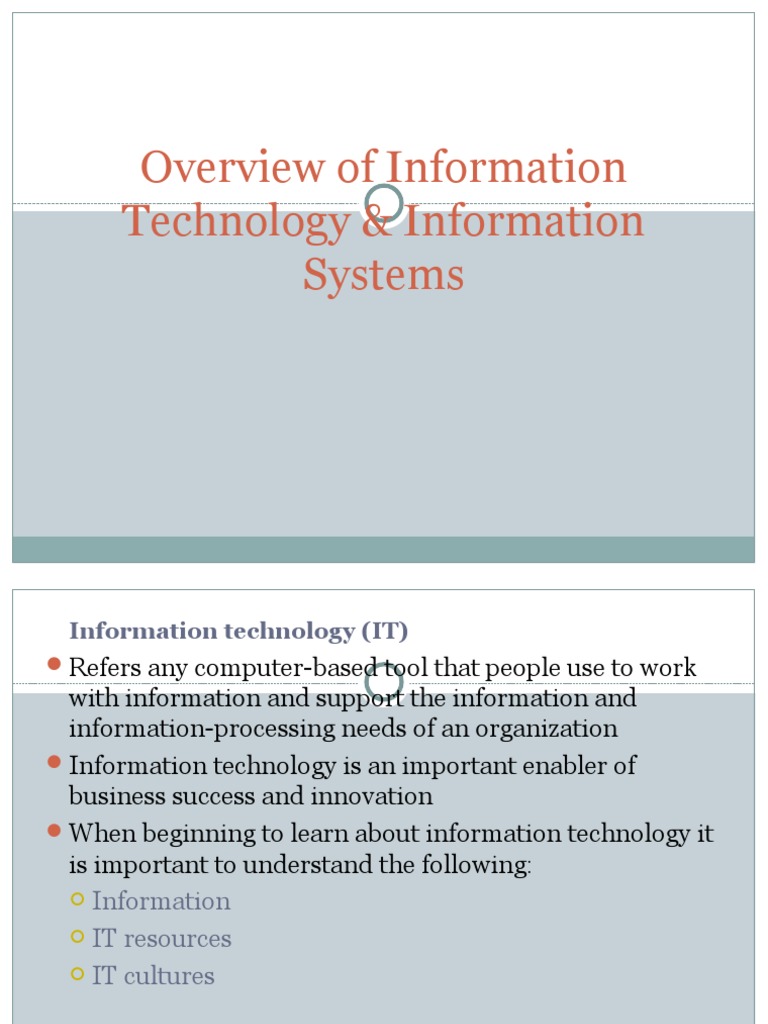 Lecture One Intro To IS | PDF | Information System | Information Lecture One Intro To IS | PDF | Information System | Information