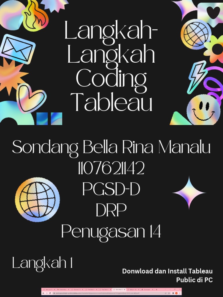Langkah-Langkah Coding Tableau | PDF | Game & Aktivitas