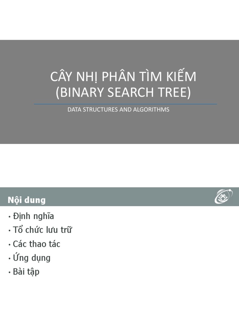Cây Nhị Phân Tìm Kiếm (Binary Search Tree) : Data Structures And Algorithms | PDF