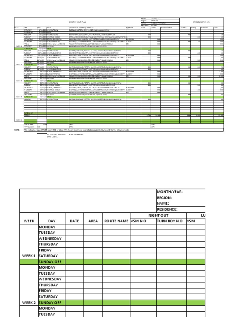 SEPT 2022 Route Plan 2 | PDF