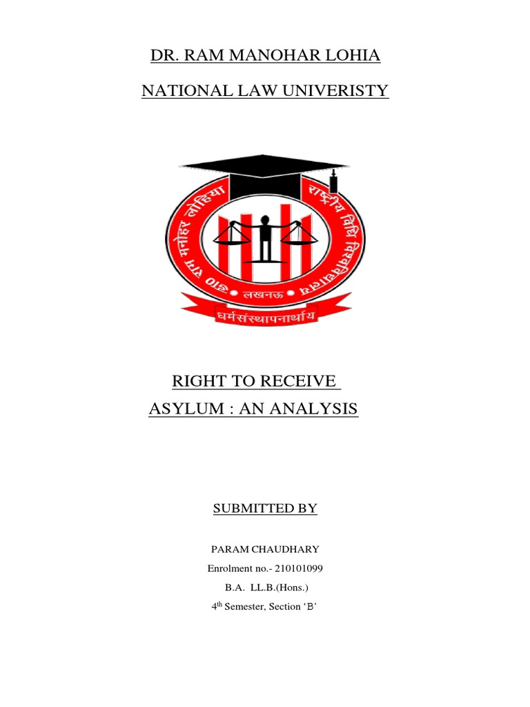 PIL Project | PDF | Ratification | Refugee