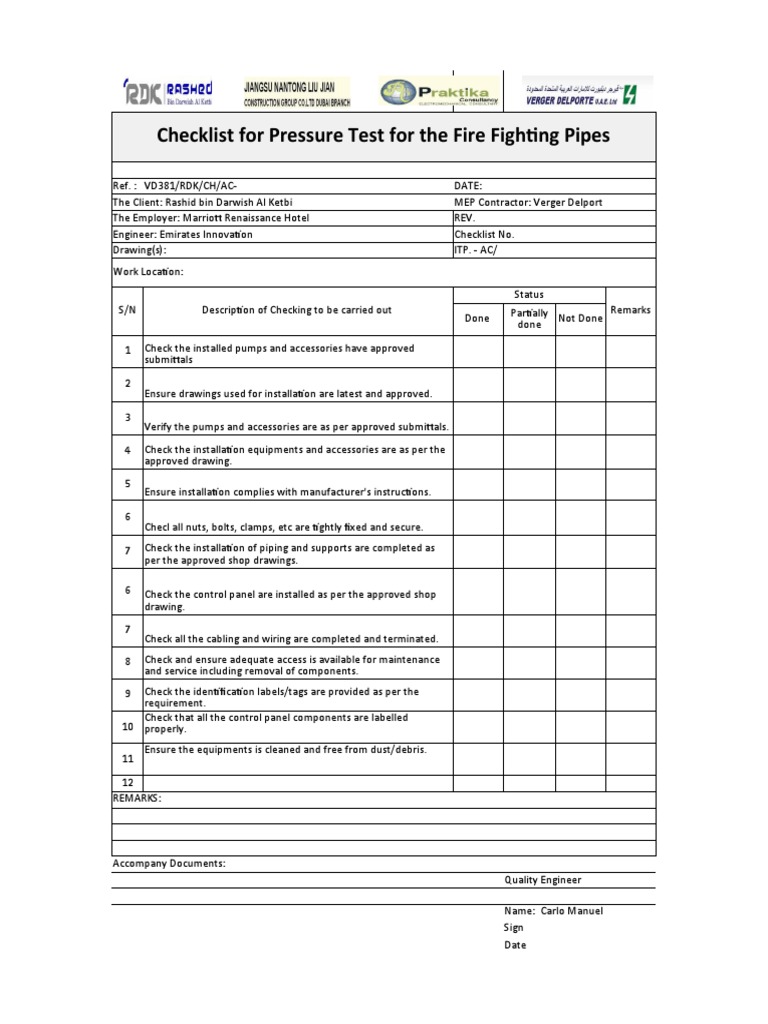 Fire Fighting Pipes | PDF