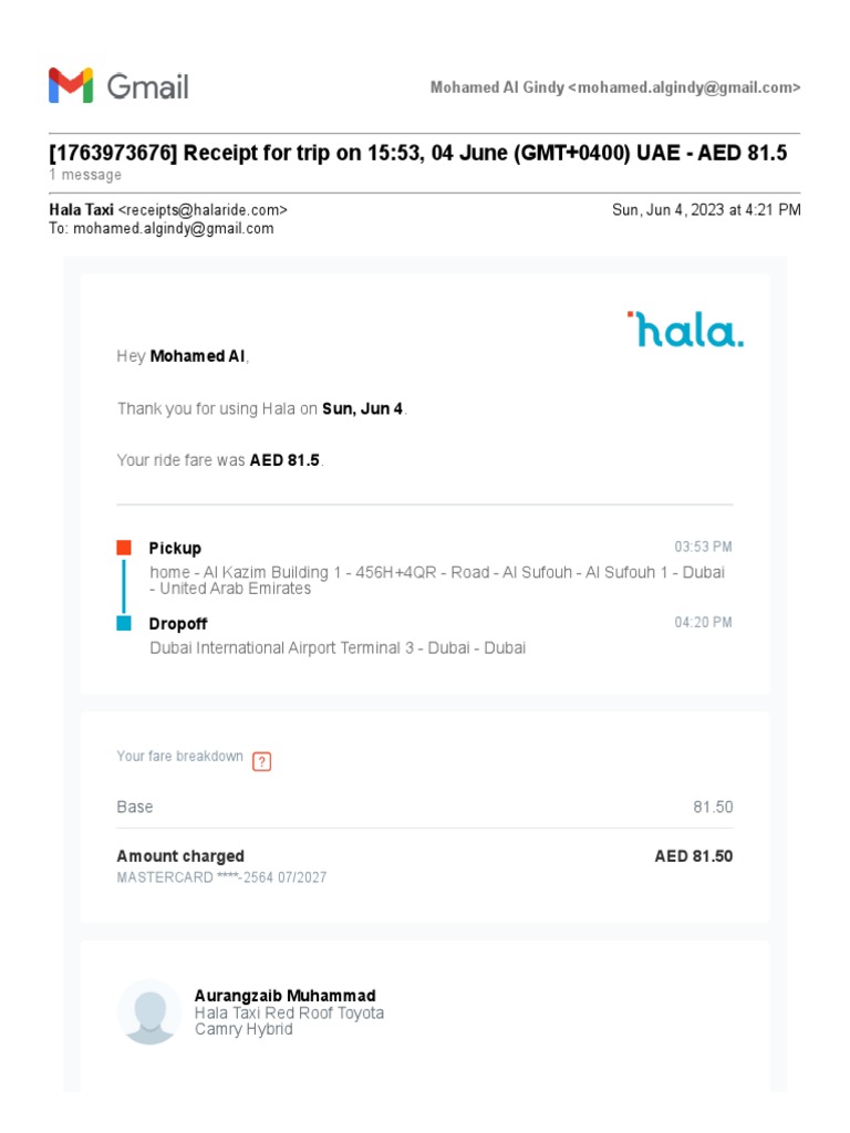 Gmail - (1763973676) Receipt For Trip On 15 - 53, 04 June (GMT+0400 ...