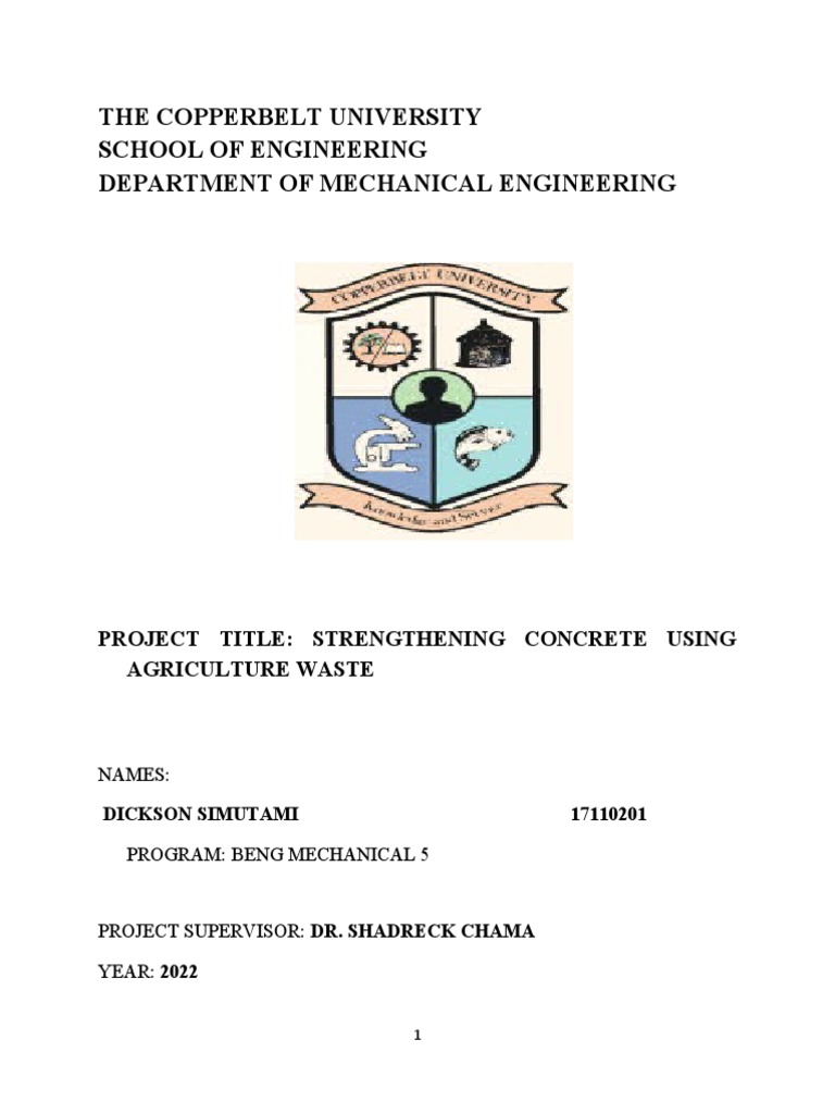 The Copperbelt University | PDF | Concrete | Cement