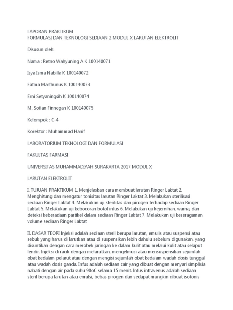 TFS Elektrolit 1 | PDF