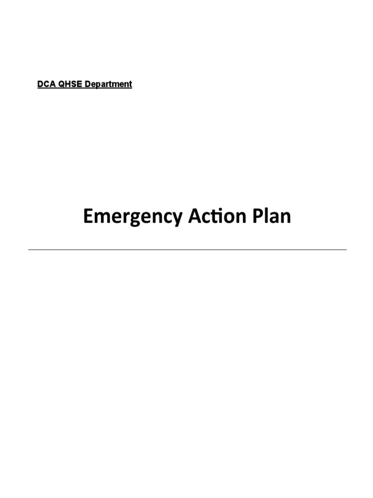 Emergency Action Plan Pdf Emergency Emergency Management