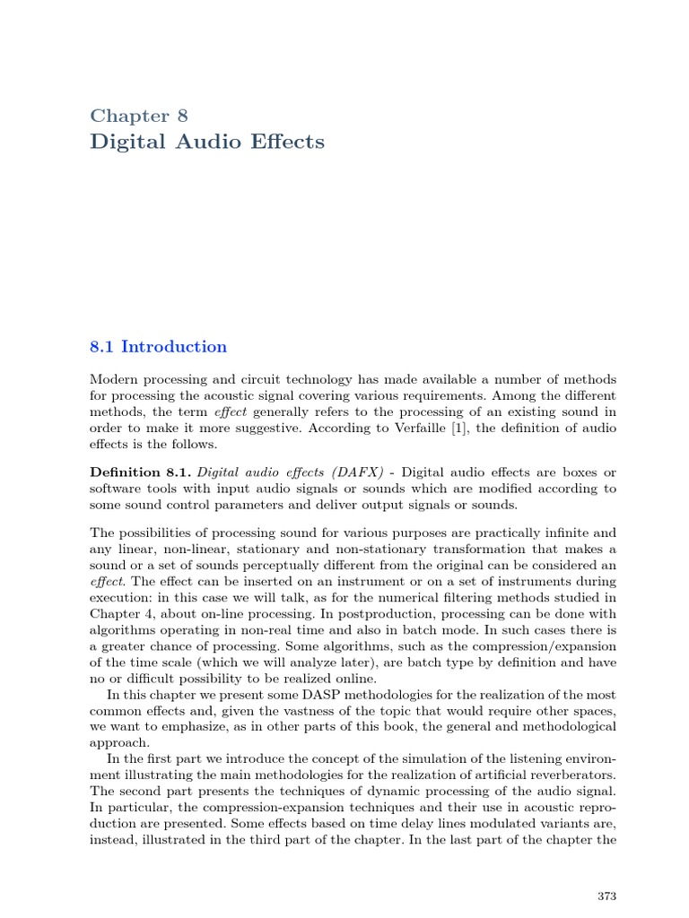 Digital Audio Effects Chap - 08 | PDF | Low Pass Filter | Filter ...