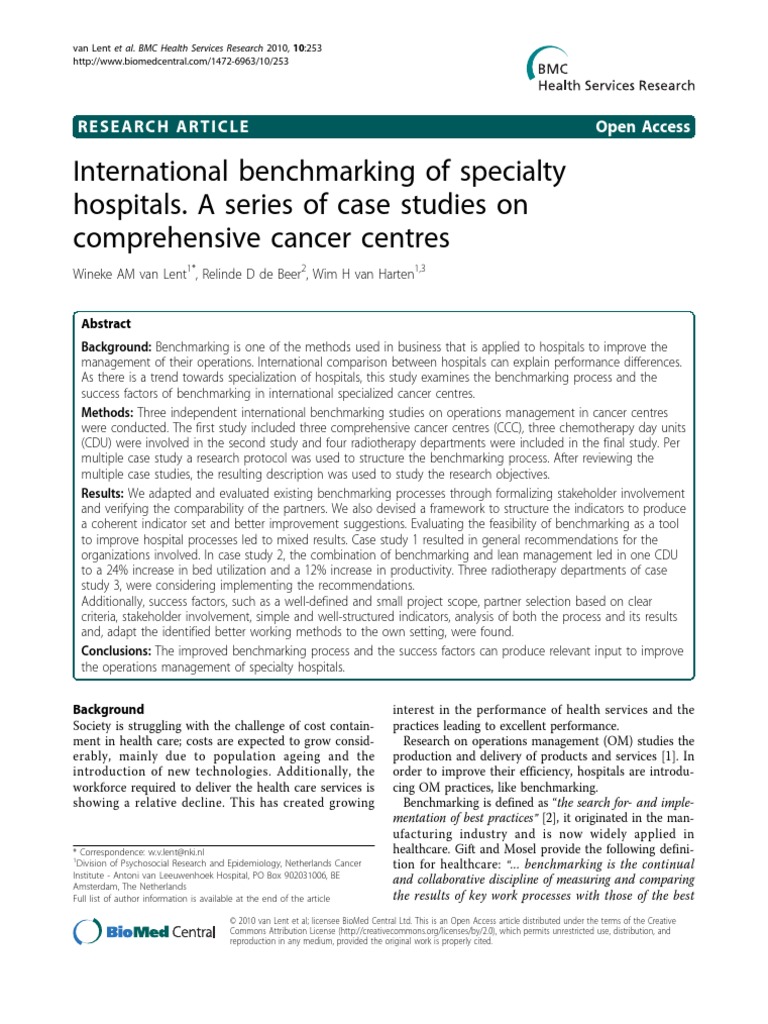 Hospital Benchmarking | PDF | Benchmarking | Health Care