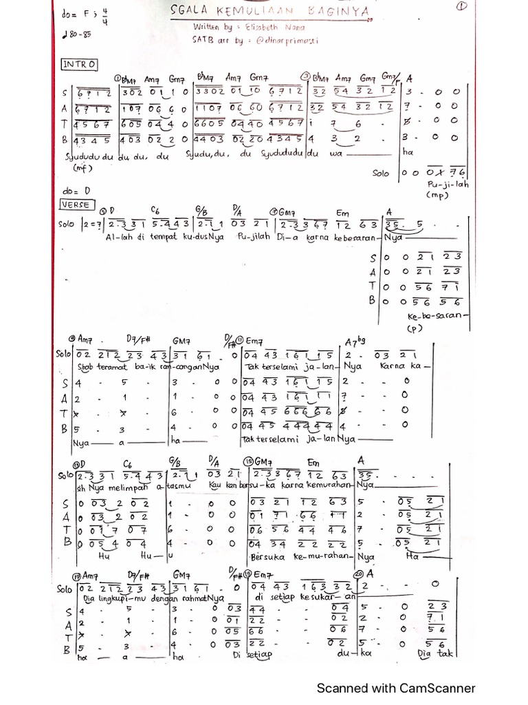Sgala Kemuliaan BagiNya | PDF