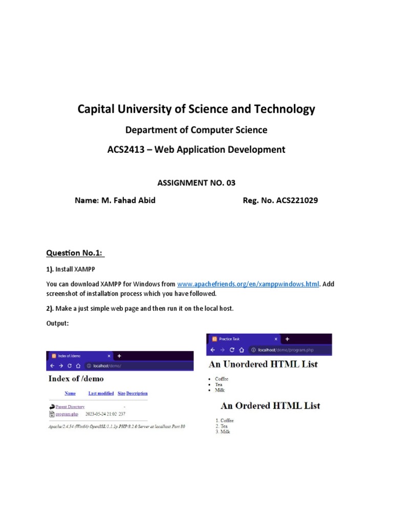 Wad Assignment | PDF | World Wide Web | Internet & Web