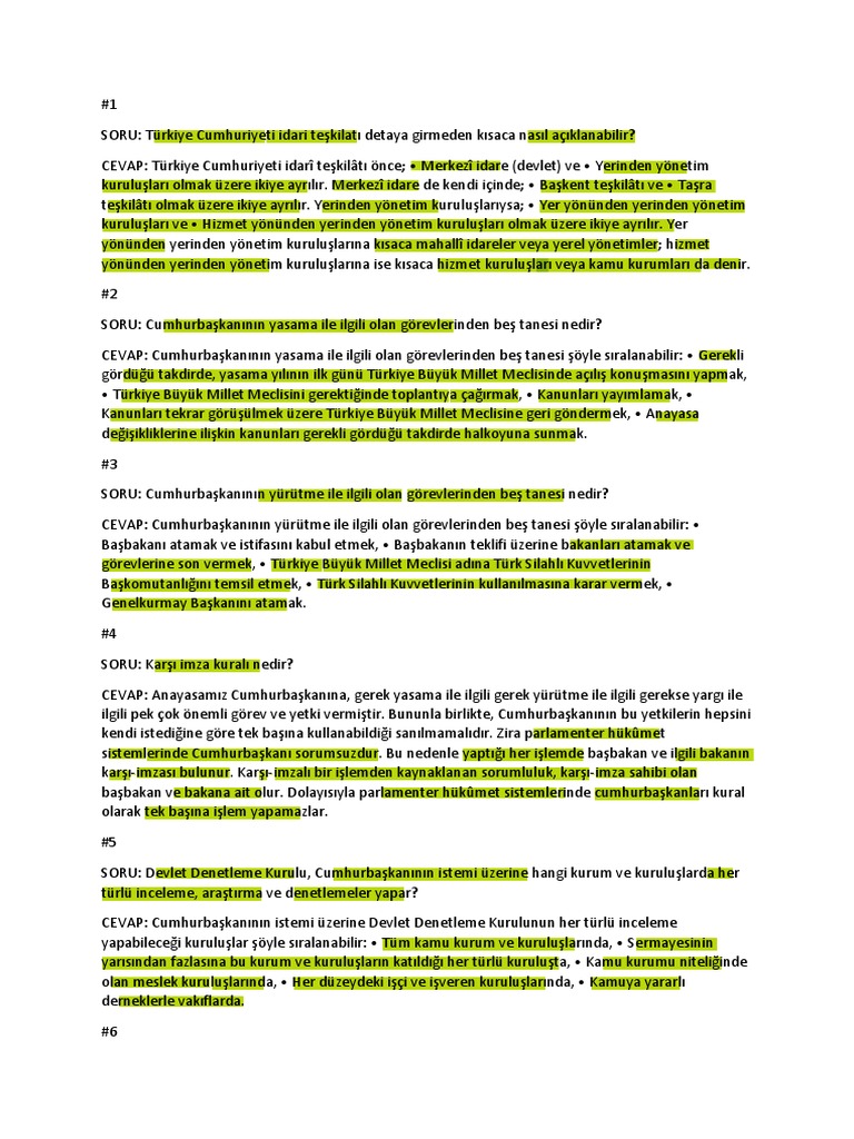 Idare Hukuku Soru Cevap | PDF
