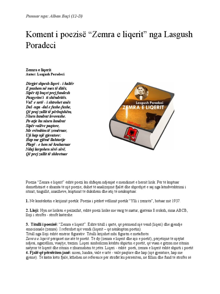 Alban - Analize, Zemra e Liqerit | PDF
