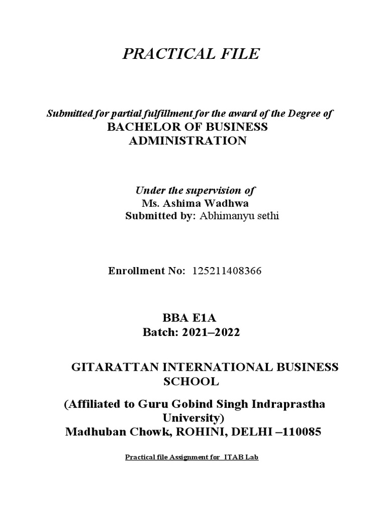 Itab Pratical File | PDF | Command Line Interface | Computer File