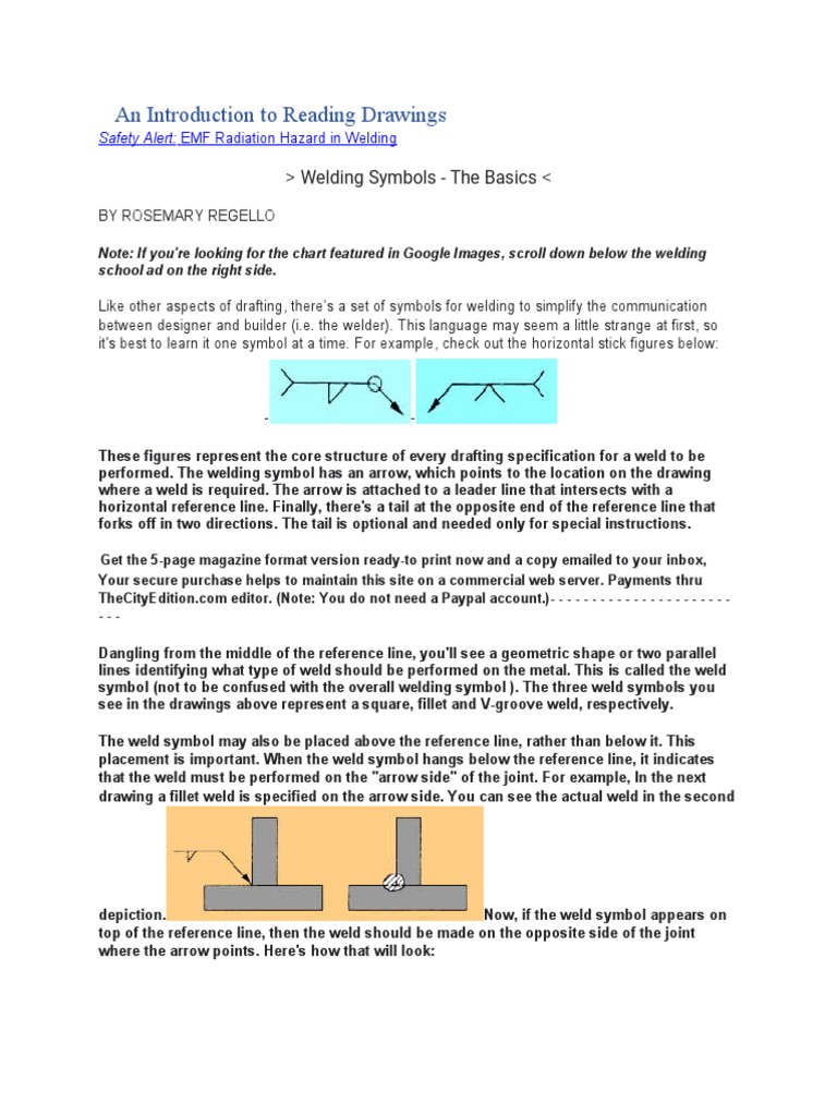 An Introduction To Reading Drawings: Welding Symbols - The Basics | PDF ...