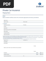 Motor Proposal Form EDITABLE V2 | PDF | Vehicle Insurance | Insurance