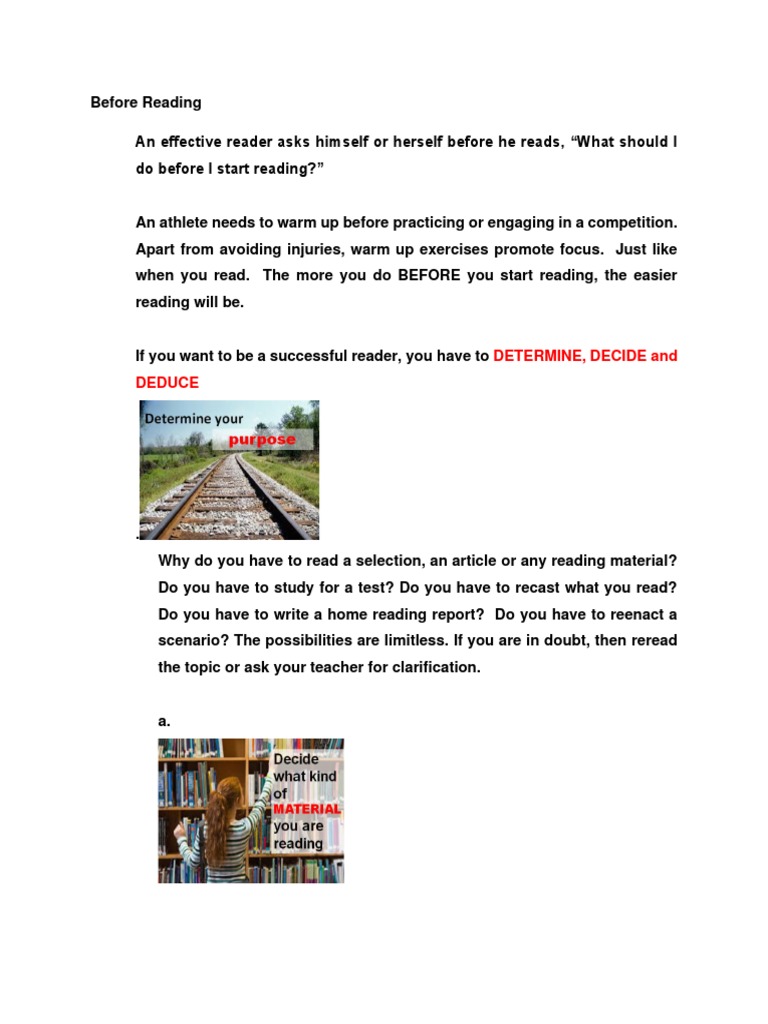 Before Reading | PDF