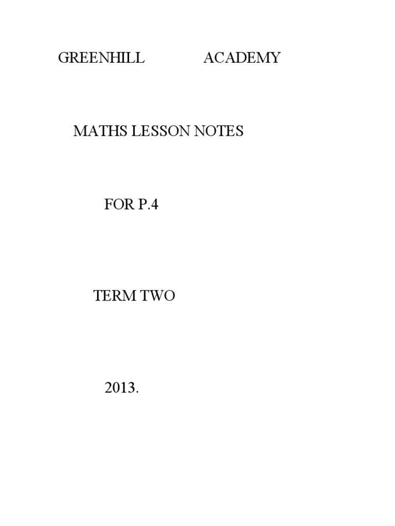 P4 Maths Term2 - Notes | PDF | Geometric Shapes | Elementary Geometry