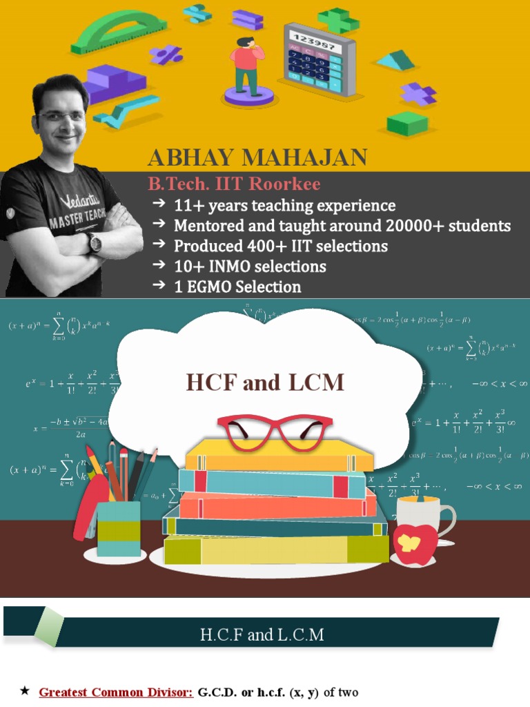 NTSE - Number Theory Lec 2 HCF and LCM | PDF | Elementary Mathematics | Arithmetic