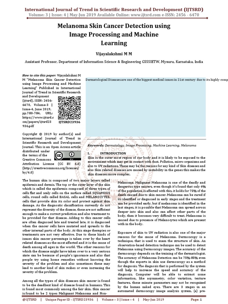 Melanoma Skin Cancer Detection Using Ima | PDF