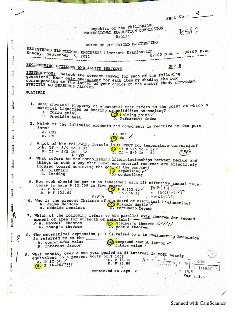 Board Exam Sept 2021 Esas | PDF