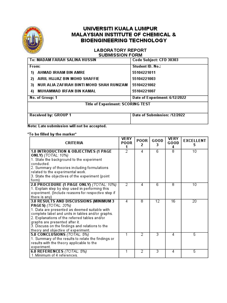 Lab Report 4 Scoring Test | PDF | Experiment | Taste