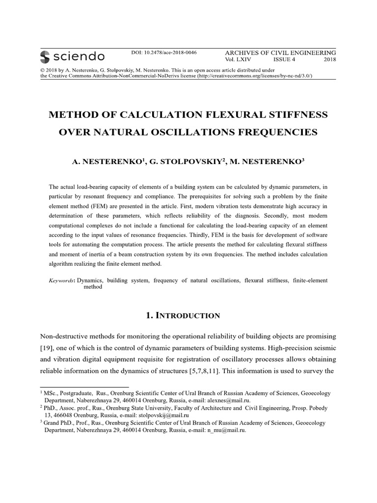Method of Calculation Flexural Stif 2 | PDF | Finite Element Method | Matrix (Mathematics)