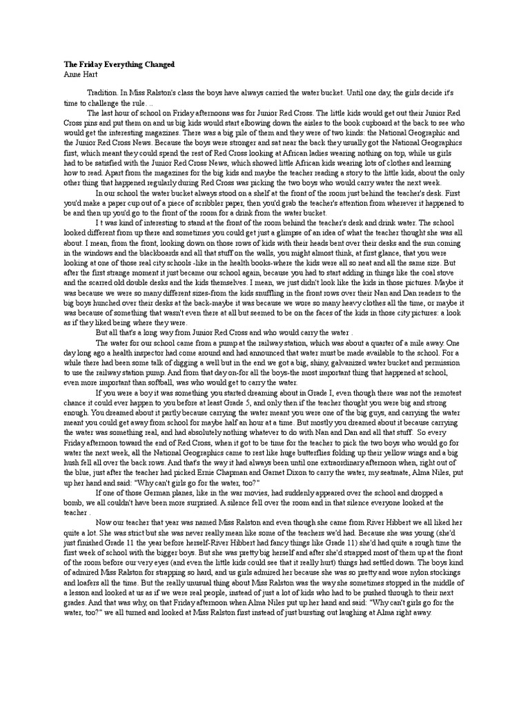 The Friday Everything Changed | PDF