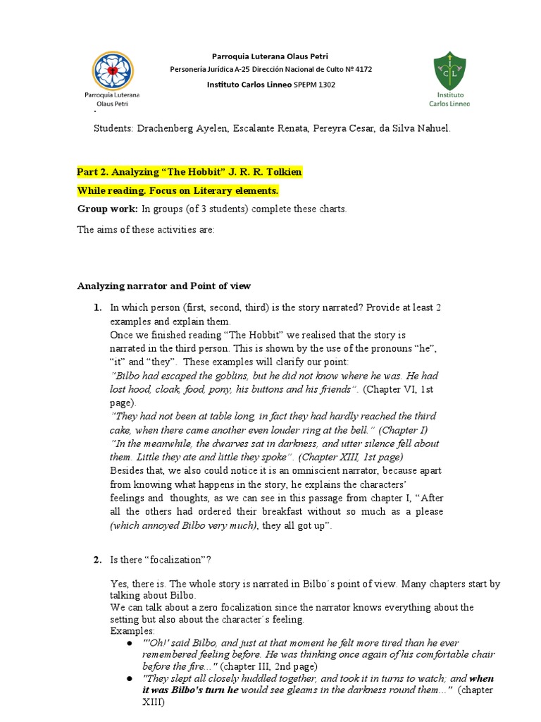 The Hobbit - Assignment 1 | PDF