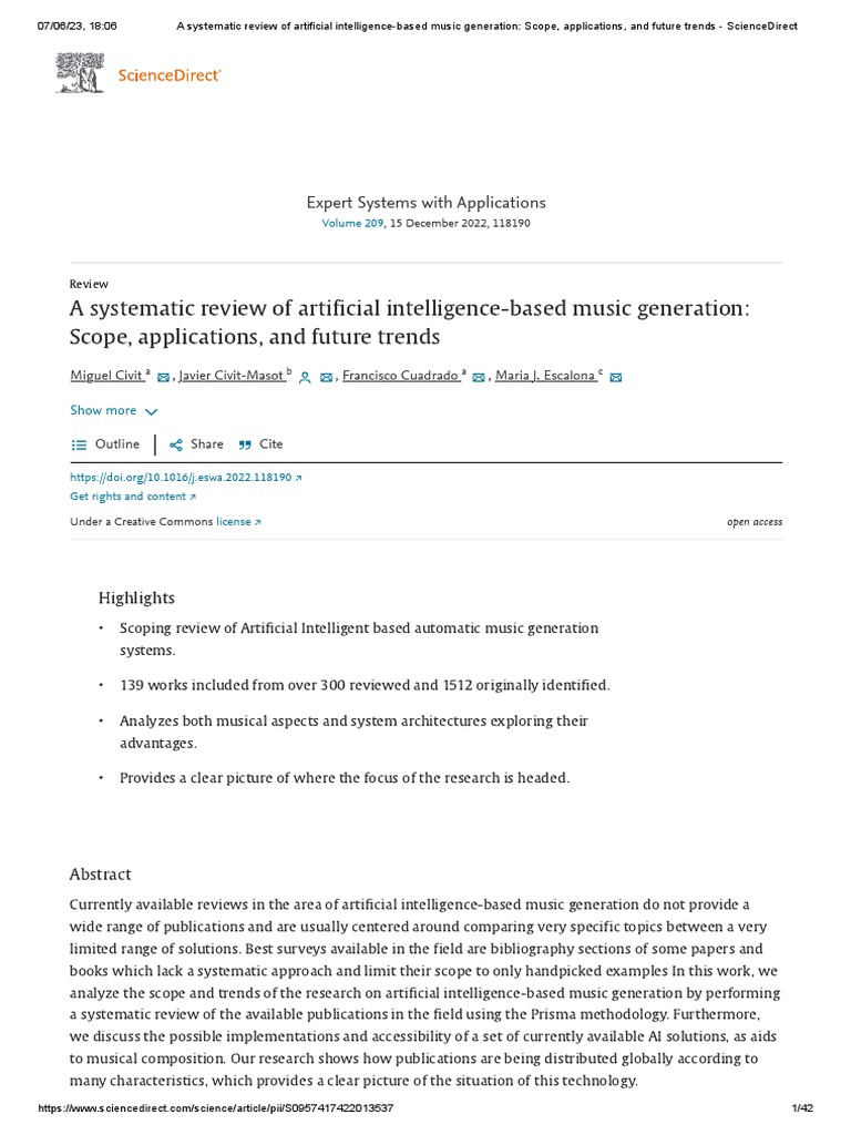 A Systematic Review Of Artificial Intelligence Based Music Generation