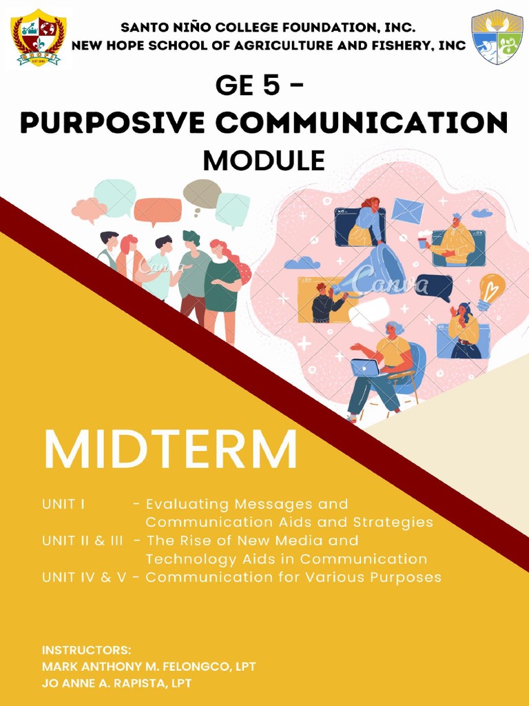 Ge 5 Midterm Module | PDF | Communication | Popular Culture & Media Studies