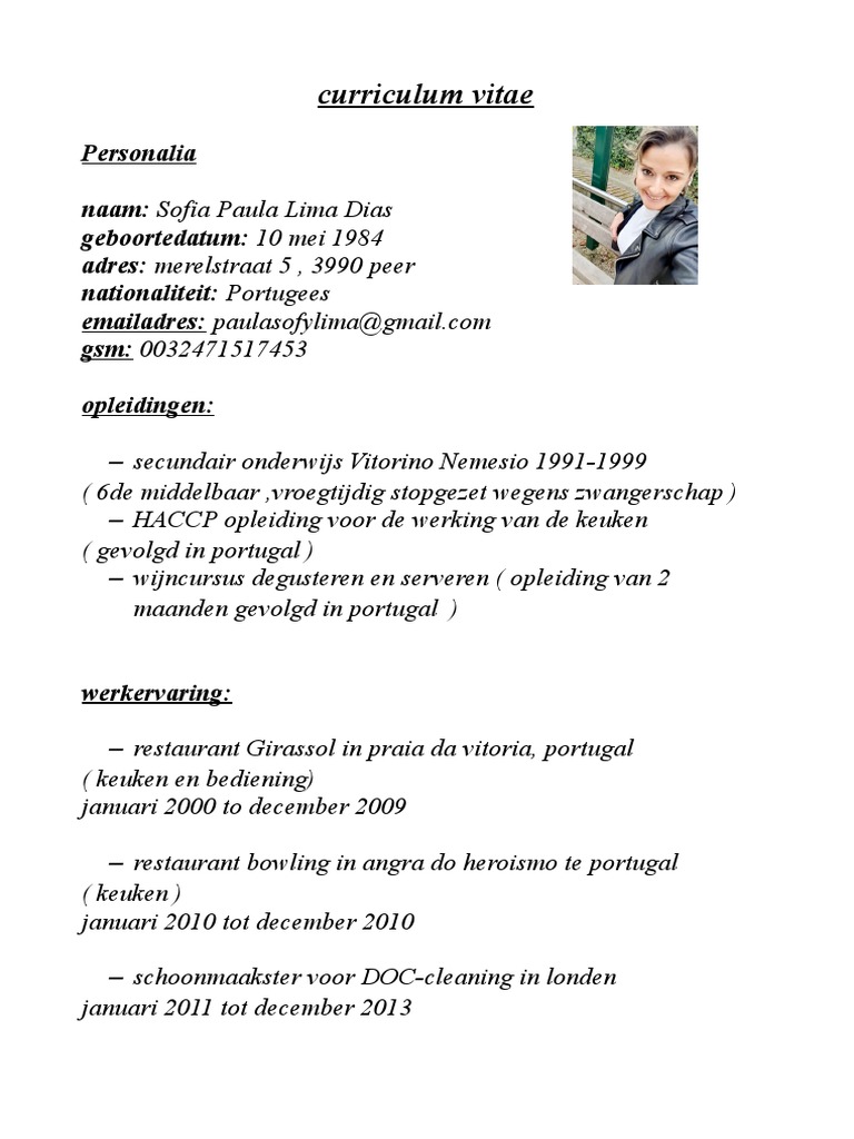 CV Sofia Dias Originele-1 | PDF