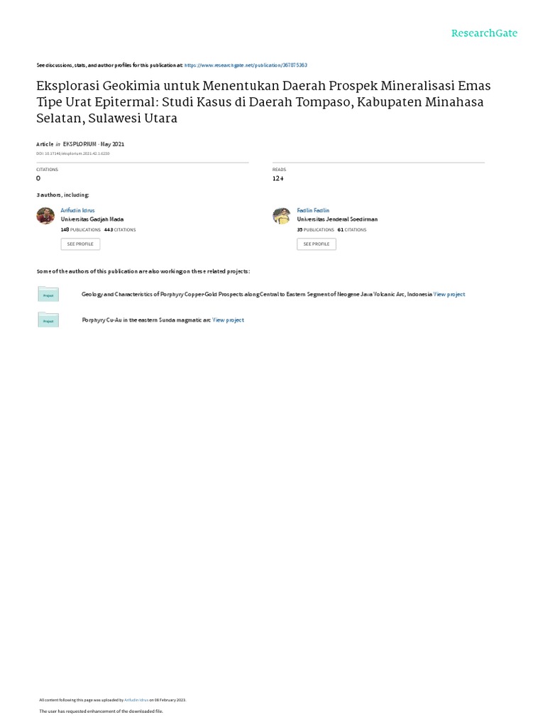 Eksplorasi Geokimia Untuk Menentukan Daerah Prospe | PDF