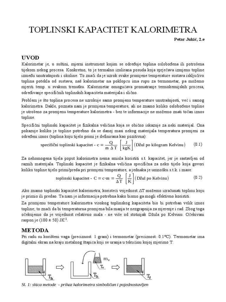 Kalorimetar Referat | PDF
