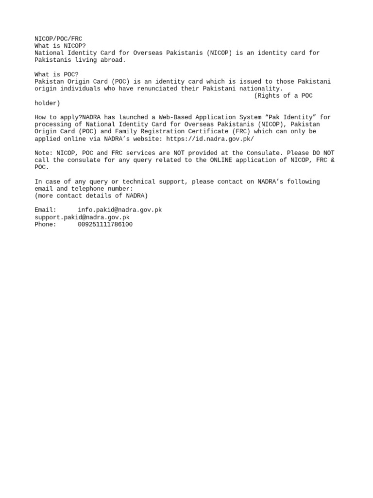 NICOP and POC Application Guide | PDF | Business | Finance & Money ...
