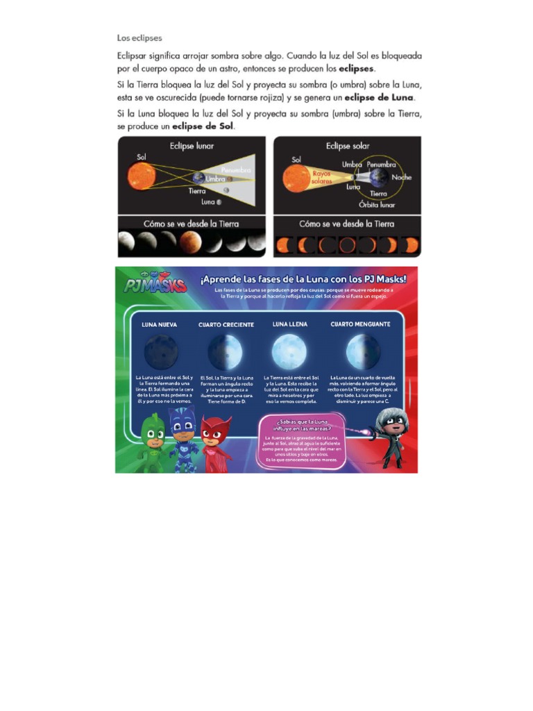 Fases de La Luna y Eclipses | PDF