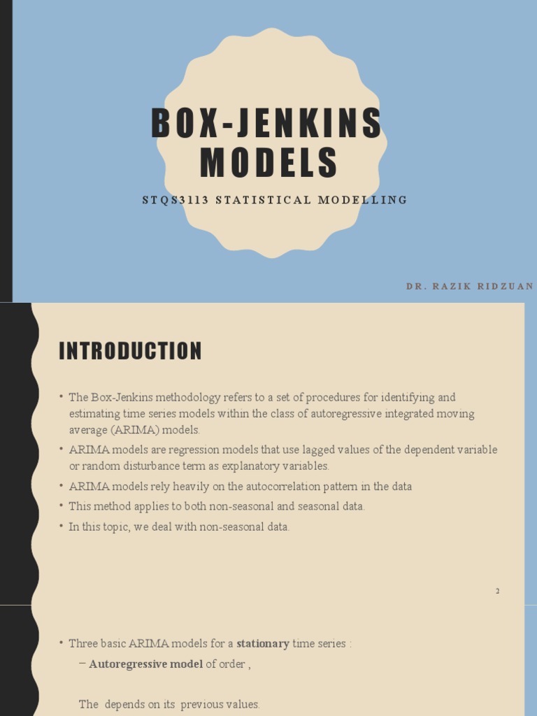 Box-Jenkins (Part 1) | PDF | Autoregressive Integrated Moving Average | Stationary Process