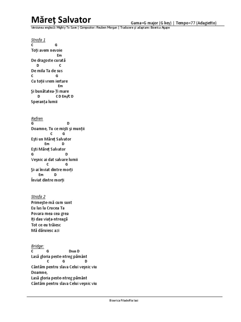 Maret Salvator ACORDURII | PDF