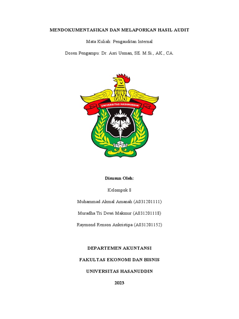 RMK 13 - Kelompok 8 - Pengauditan Internal | PDF