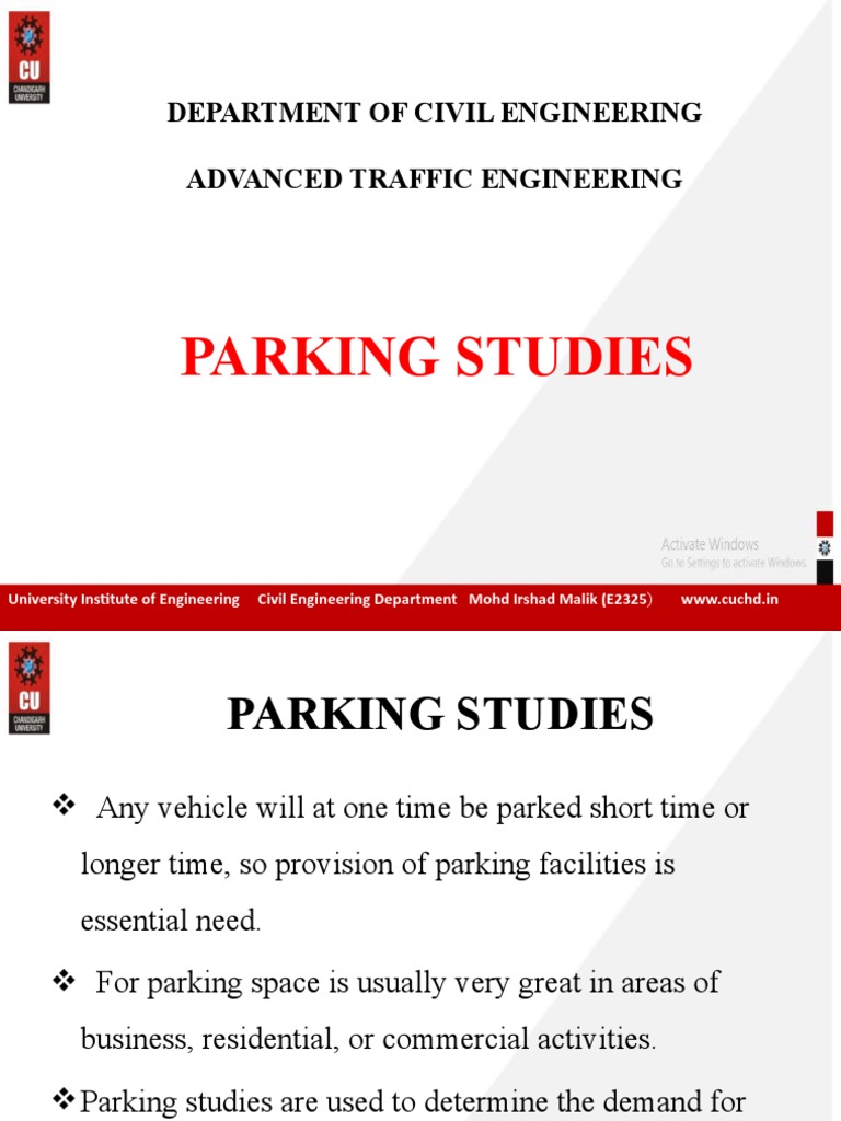 Parking Studies | PDF