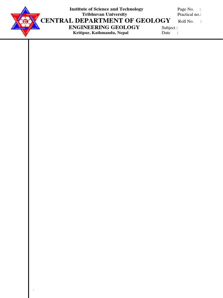 Engineering Geology Practical Report | PDF | Science & Mathematics