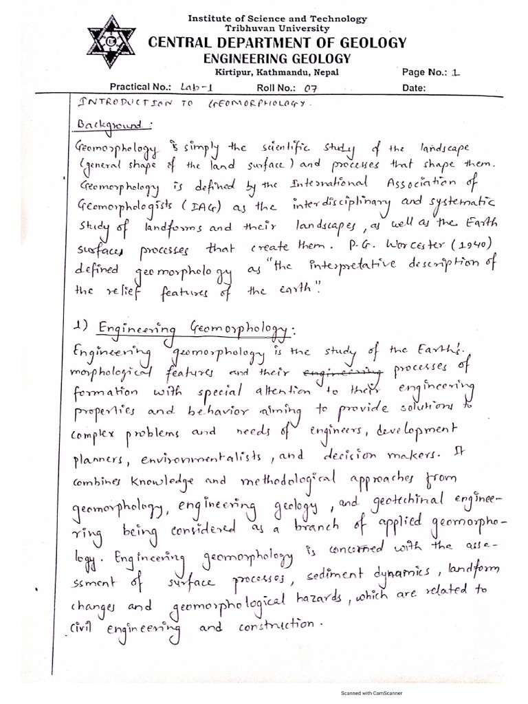 Geomorphology 1 | PDF