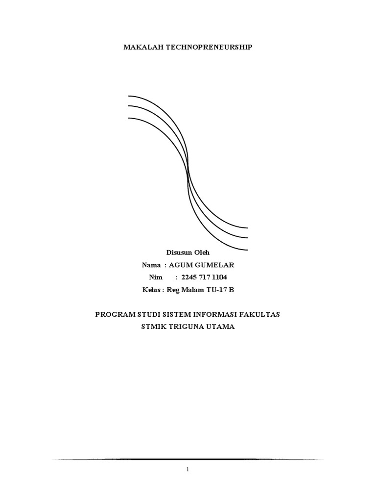 Makalah Technopreneurship | PDF